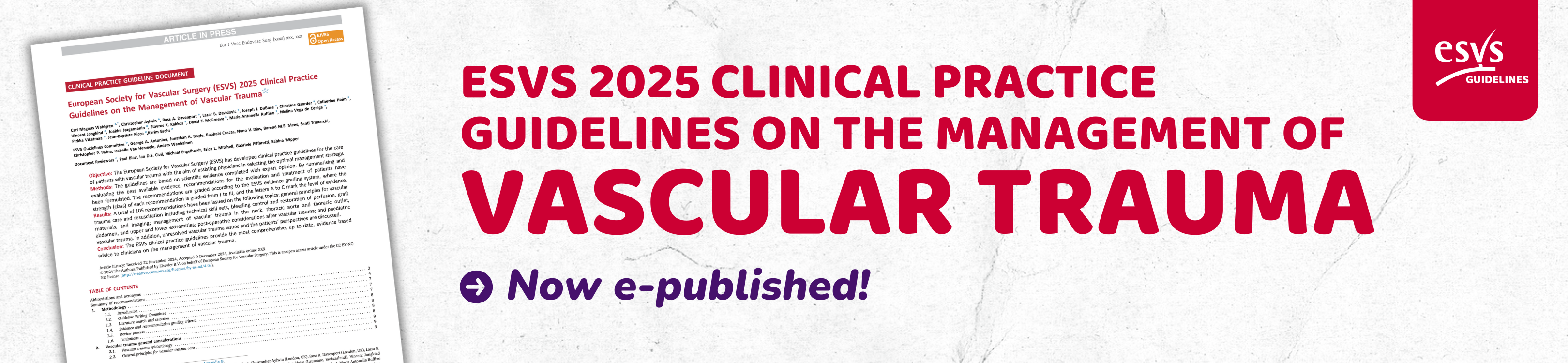 Welcome to European Society for Vascular Surgery - ESVS